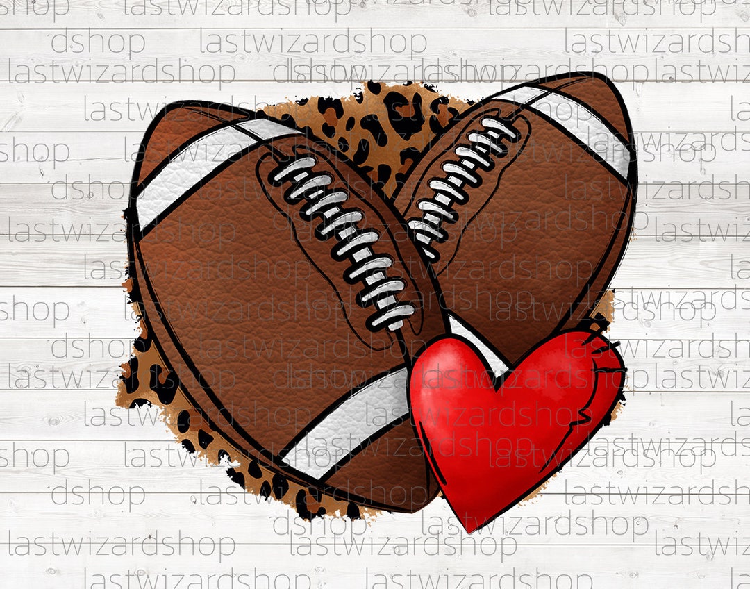 Heart American Football Png, Football Clip Art, Football Mom, Game Day ...