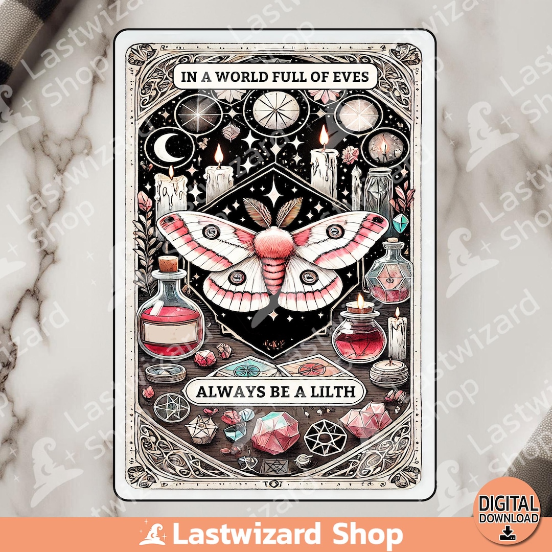 Lilith Tarot Card PNG, Dark Feminine Energy Sublimation, Esoteric ...