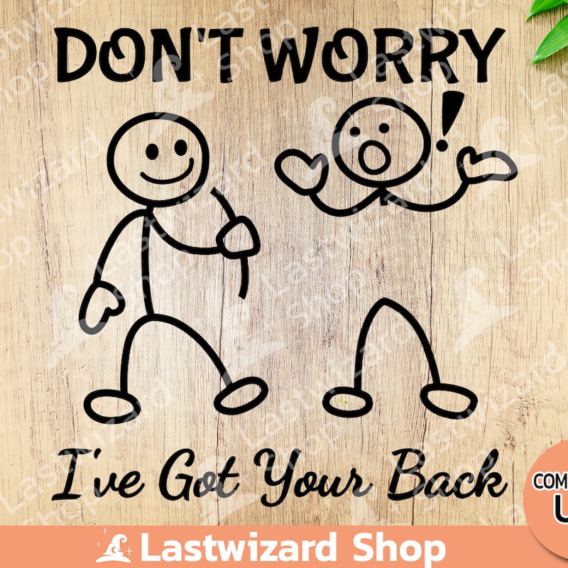 I Got Your Back Stick Figure - Etsy