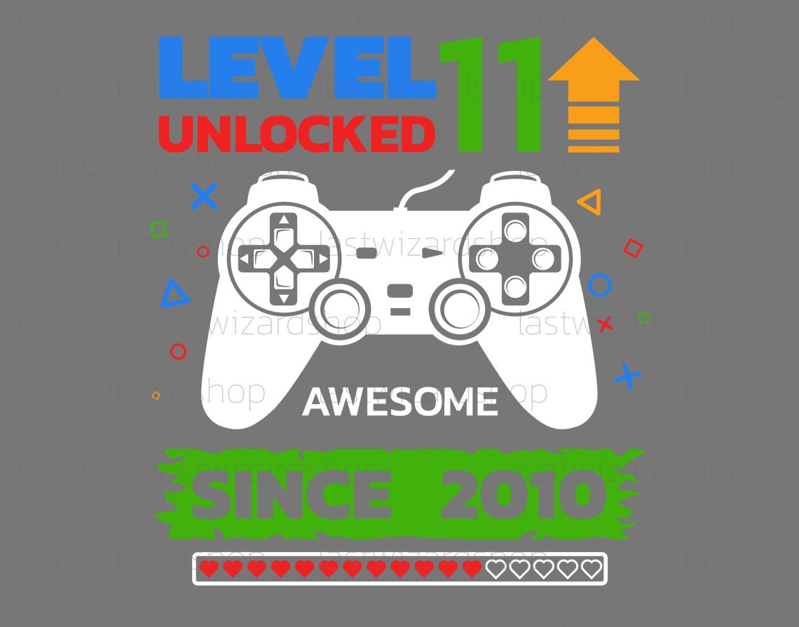 Birthday Boy Gamer Level Up 11 Svg Level 11 Unlocked Svg11 | Etsy