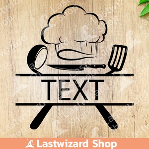 Chef Name Monogram SVG PNG File, Culinary School for T Shirt, Sous Chef ...