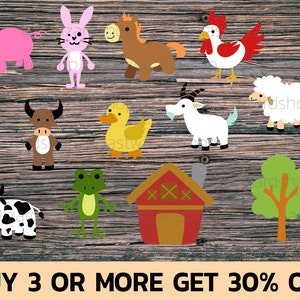 Barnyard Animals Svg Farm Svg Baby Animal Svg Pig Horse - Etsy