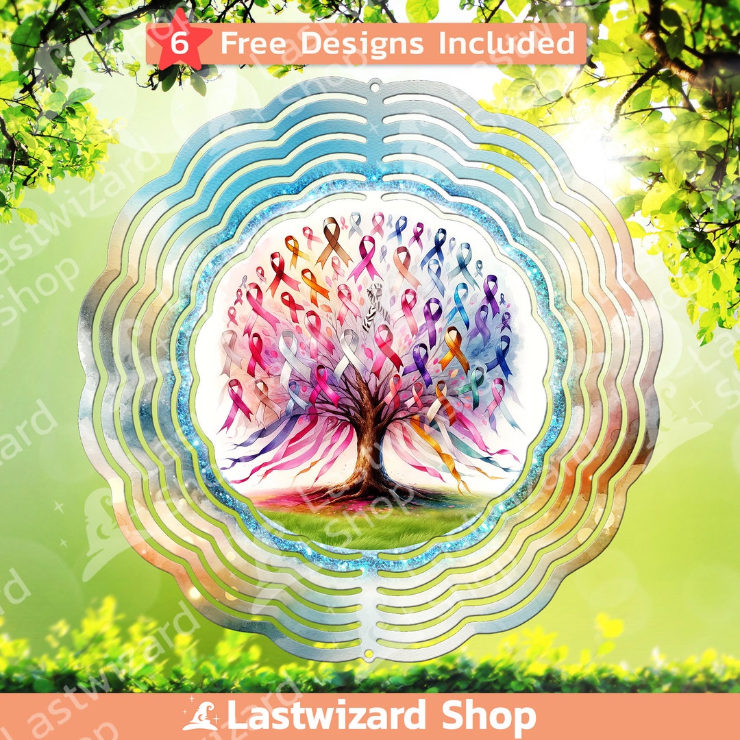 All Cancer Matters Wind Spinner PNG, Multi Cancer Awareness Ribbon Tree ...