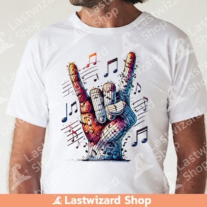 Music Notes Png, Rock Music Sublimation Design, Rocker Png, Music ...