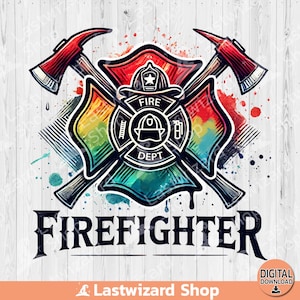Firefighter Symbol PNG: Retirement Sublimation Design (digital Download ...