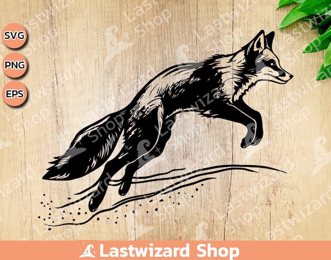 Fox Jumping Svg, Red Fox Svg, Safari Wild Svg, Tattoo, T Shirt, Wall ...