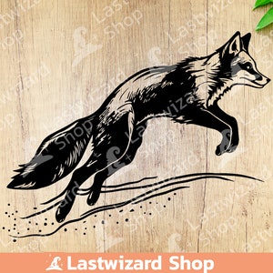 Fox Jumping Svg, Red Fox Svg, Safari Wild Svg, Tattoo, T Shirt, Wall ...