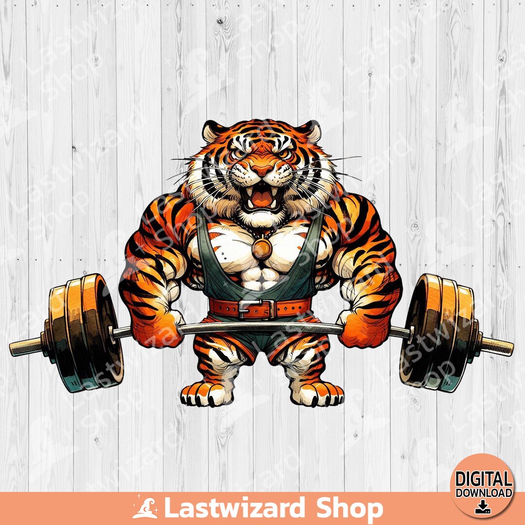 Tiger Bodybuilder PNG: Fitness Gym Design (digital Download) - Etsy