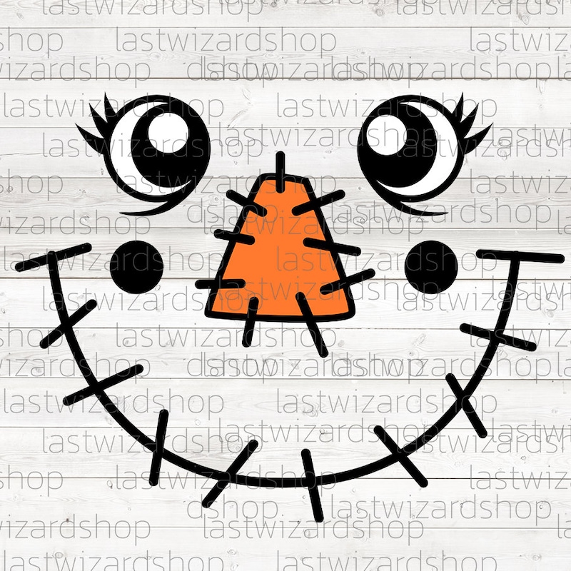 Scarecrow Face Svg - Etsy