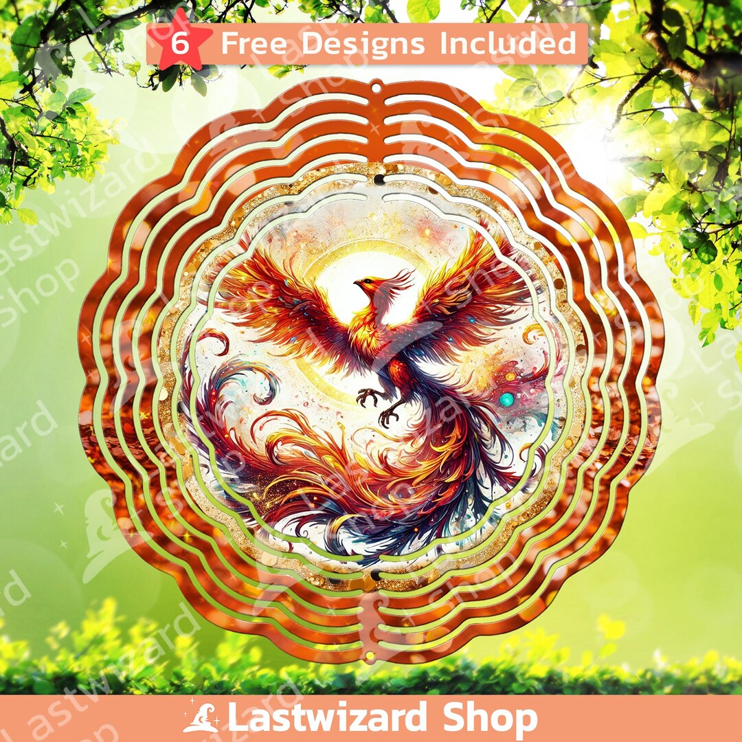 Phoenix Wind Spinner Png, Symbol of Rebirth Door Hanger Sublimation ...