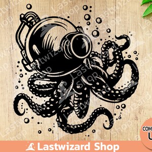 Octopus With Scuba Svg, Diving Svg, Underwater Svg, Snorkeling T Shirt ...