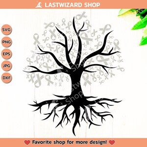 Lung Cancer Tree Svg, Cancer Awareness Svg, Lung Cancer Svg, White ...