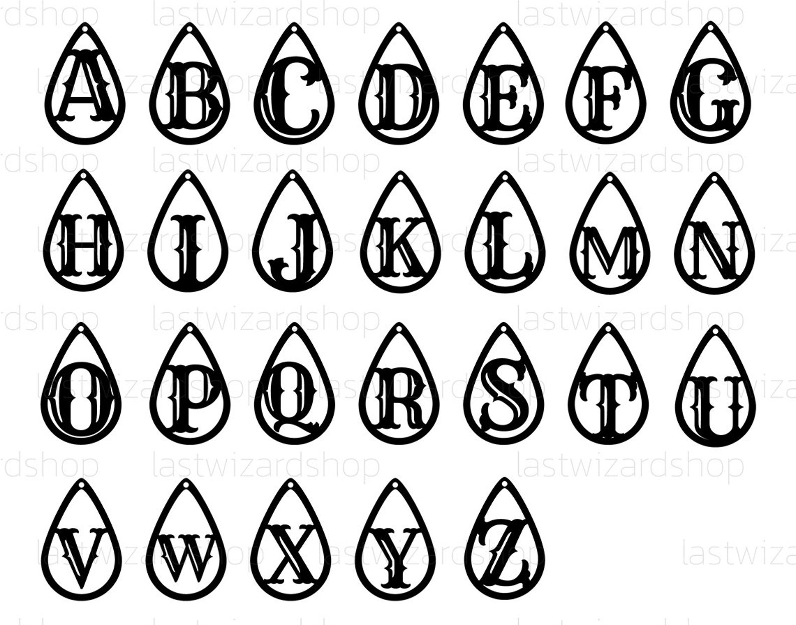 Alphabet Earrings Svg Font Earrings Svg Faux Leather - Etsy