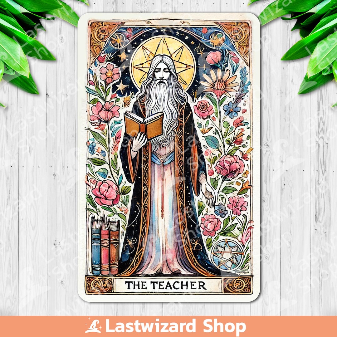 The Teacher Tarot Card PNG, Teacher Sublimation Design, Teaching ...