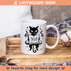 Spell Book With Cat Svg, Gothic Book Pile Svg, Witch Svg, Png, Witchy ...