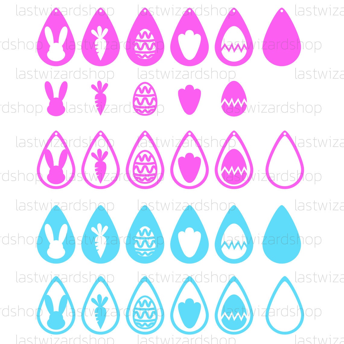 Easter Earrings Svg Bundle Faux Leather Earring Easter Egg - Etsy