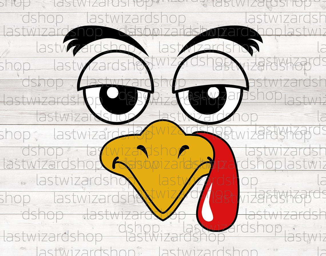Turkey Face Svg Fall Svg Turkey Clipart Autumn Svg - Etsy