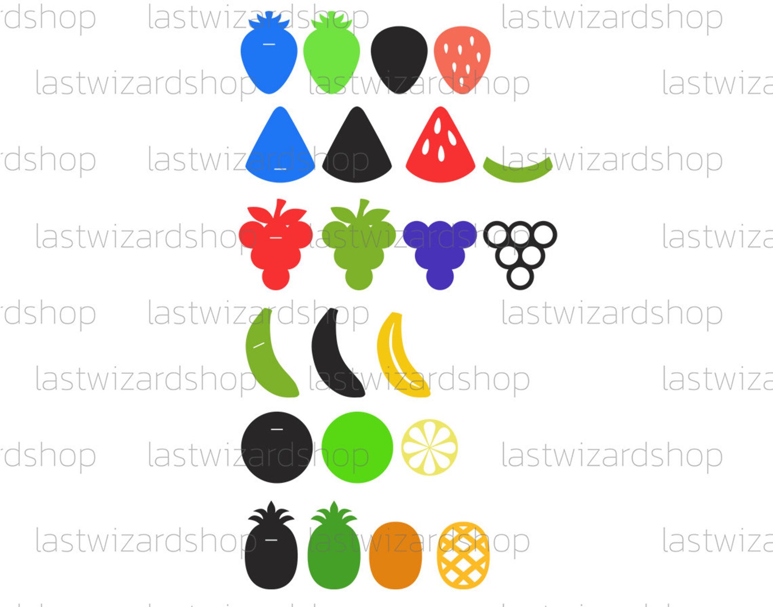 Fruits Snap Clip Svg Bow Template Fruit Hair Clip Clippie | Etsy