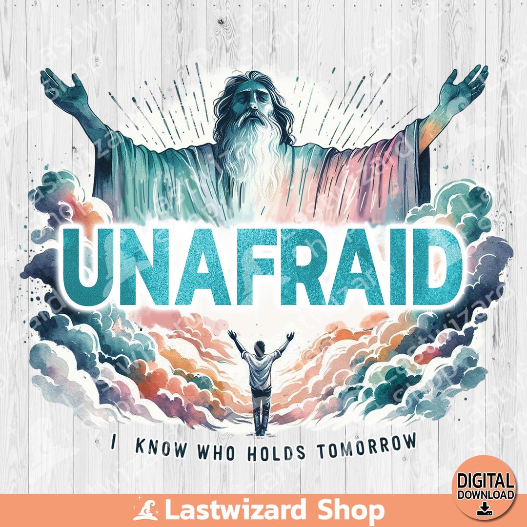 Unafraid Christian Quote PNG: Bible Verse Sublimation Design (digital ...