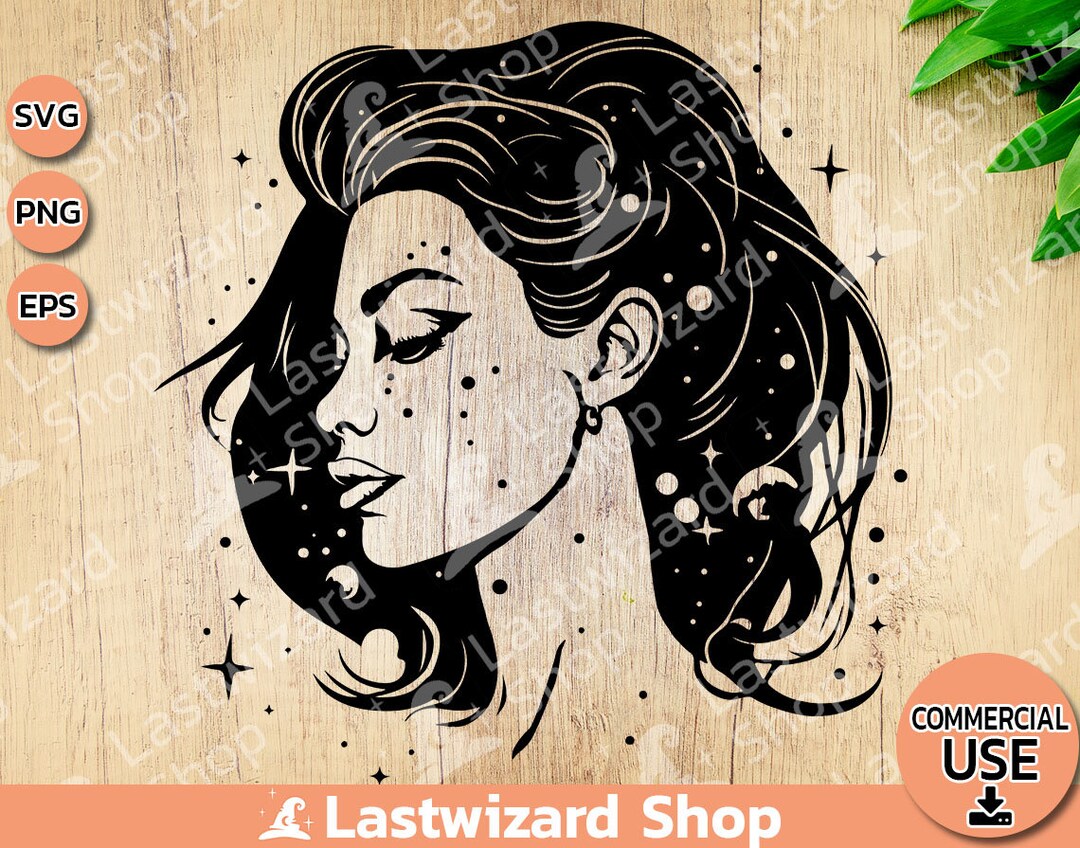 Galaxy Woman SVG PNG File, Mother Earth Svg, Woman With Star Tattoo ...