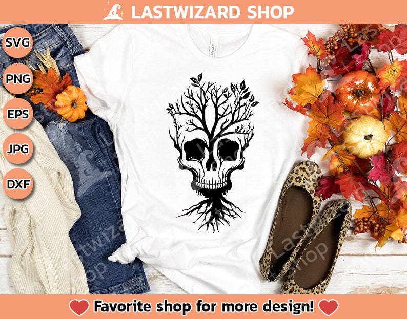 Forest Skull SVG PNG: Tree Landscape Clip Art (digital Download) - Etsy