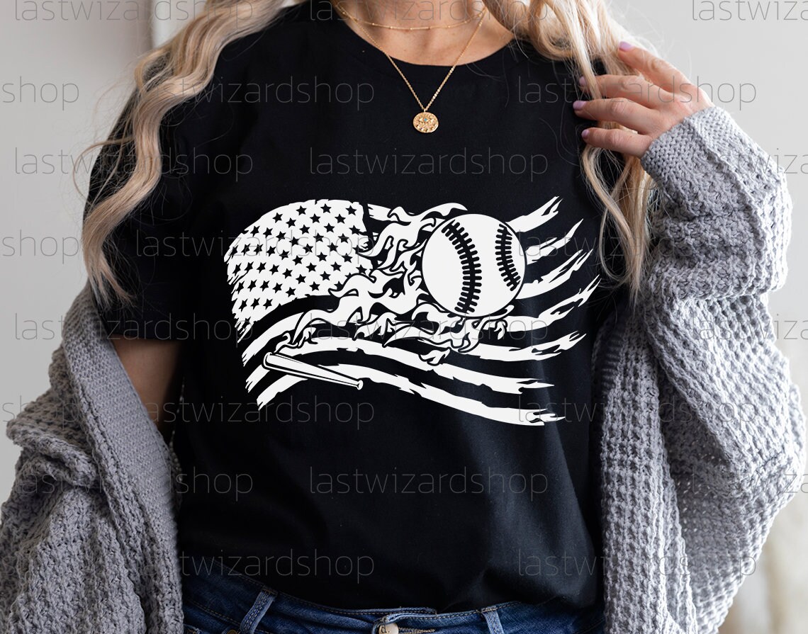 Baseball Distressed American Flag Svg Baseball Team Svg - Etsy