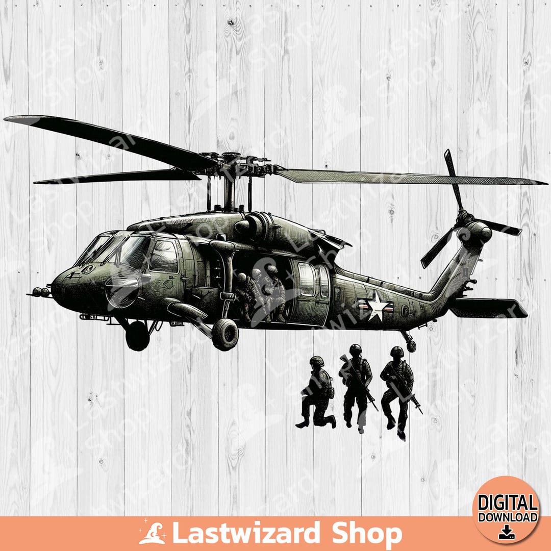 US Black Hawk Helicopter PNG: Air Force Sublimation Design (digital ...