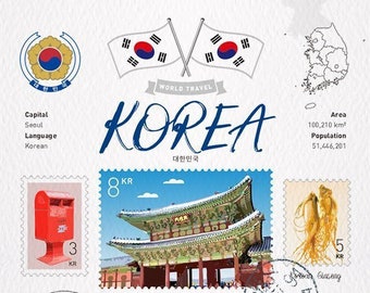 Travel South Korea - Etsy