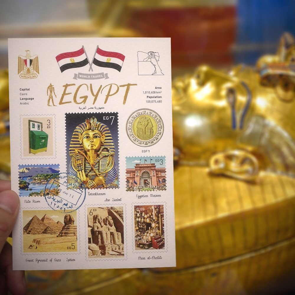 WT World Travel Egypt Postcard - Etsy
