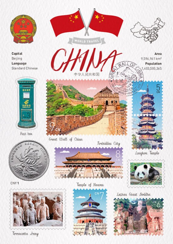 Plantilla De Postal China