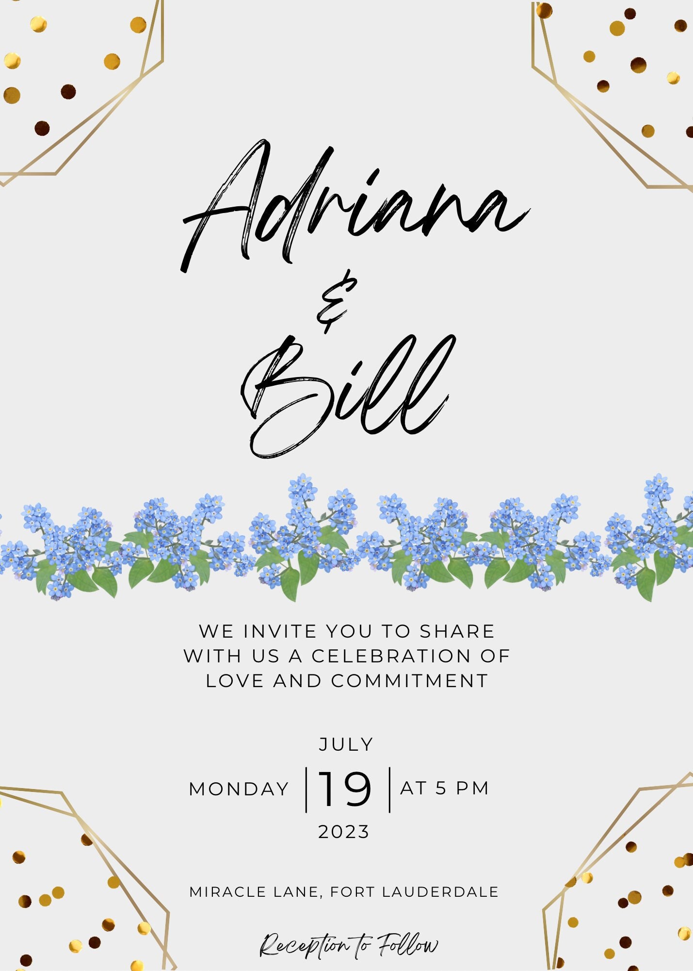 Wedding Invitation, Editable Template, Wedding Ceremony, Wedding ...