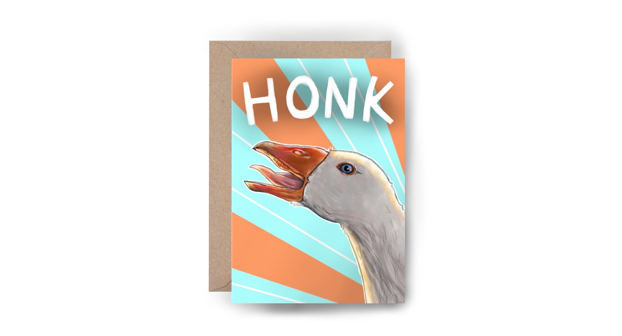 Goose Honk Card - Funny Goose A6 Birthday Card - Blank Inside - Etsy UK