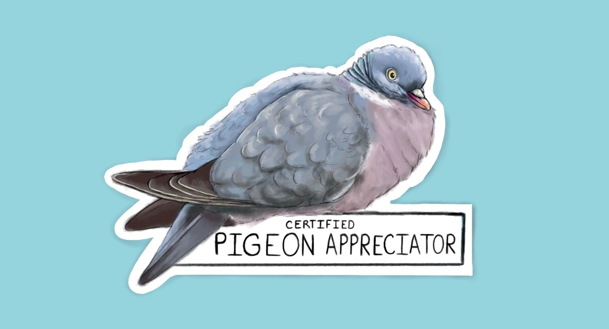 Pigeon Appreciator Sticker Bird Sticker Nature Stickers - Etsy UK