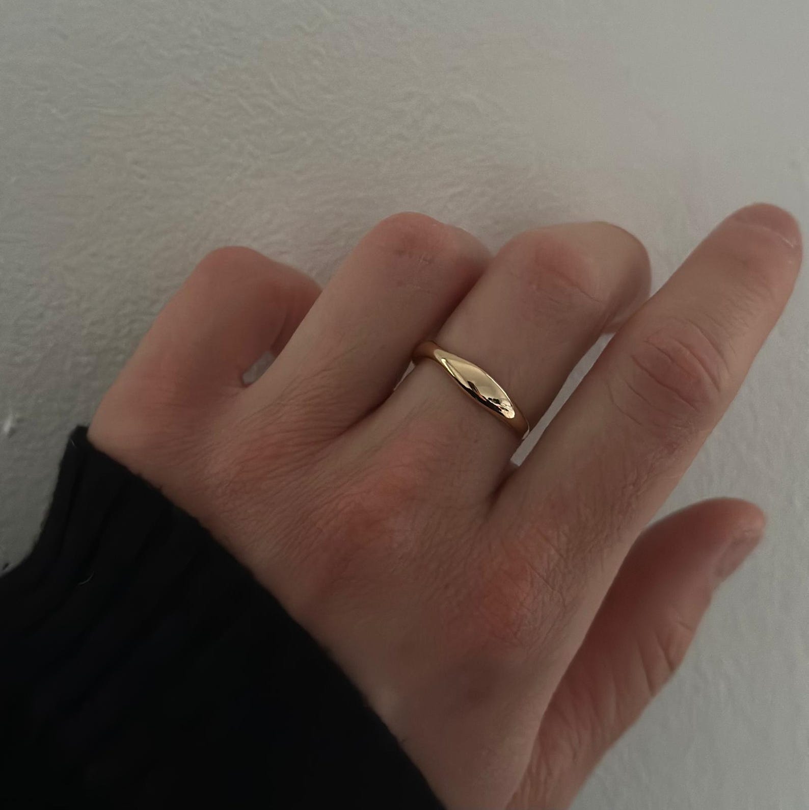 Simplistic Wavy Ring, Elegant Gold Ring, Adjustable Ring, Promise Ring ...