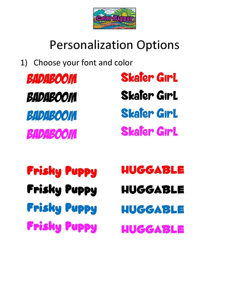 Custom Coloring Poster 36x48 Choose From 8 Designs. Home - Etsy