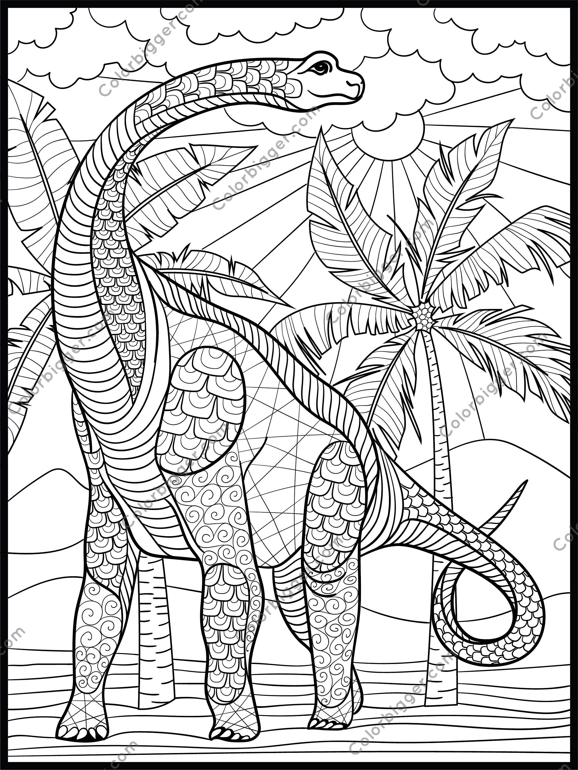 Huge Dinosaur Coloring Poster in Sizes 24x32 or 36x48 Home - Etsy