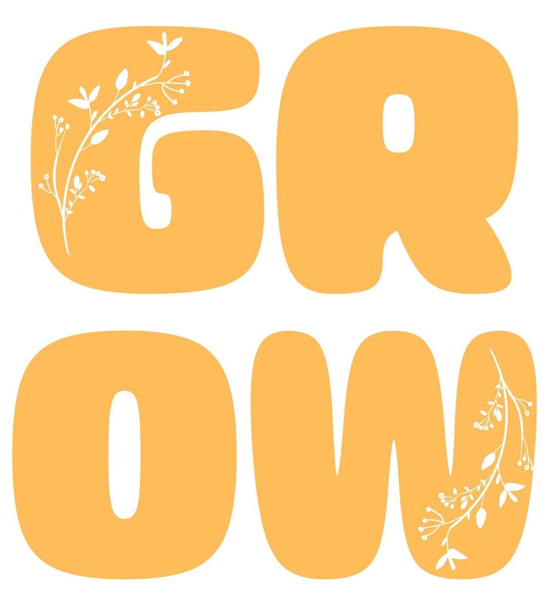 GROW Wall Art | Digital Download Poster | Multiple Sizes | Boho Decor ...