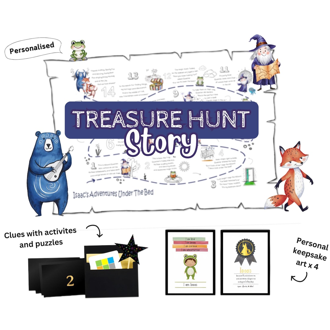 Personalised and Immersive Treasure Hunt Map for Kids Themed Story ...