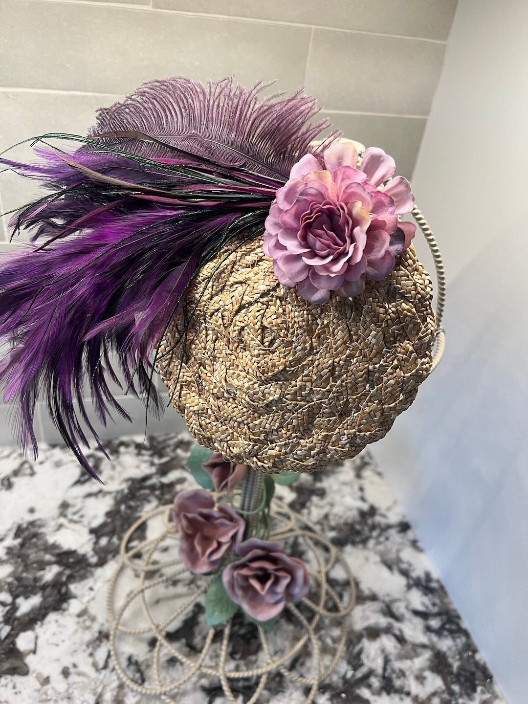 Straw Fascinator Headpiece - Etsy