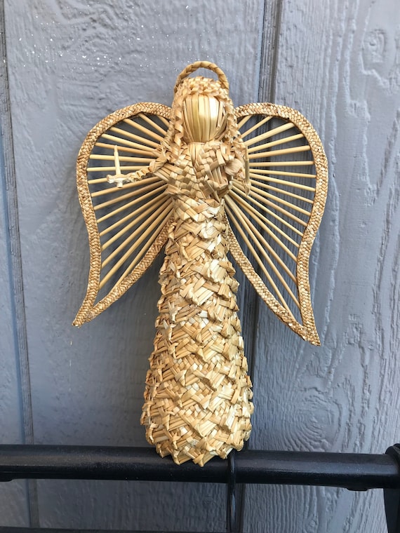 Free Standing or Tree Top Angel Wheat Angel | Etsy