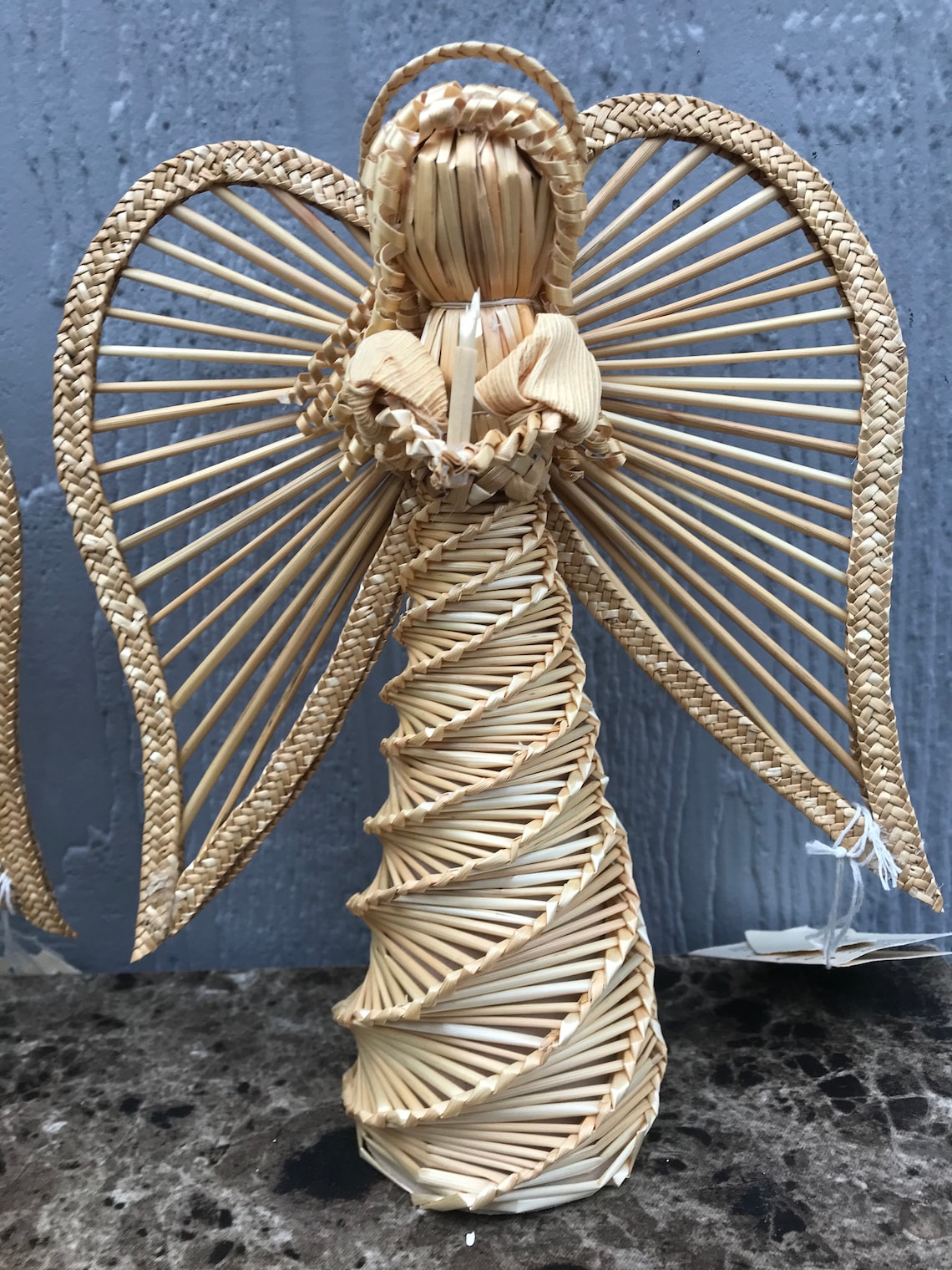 Free standing or tree top angel Wheat Angel | Etsy