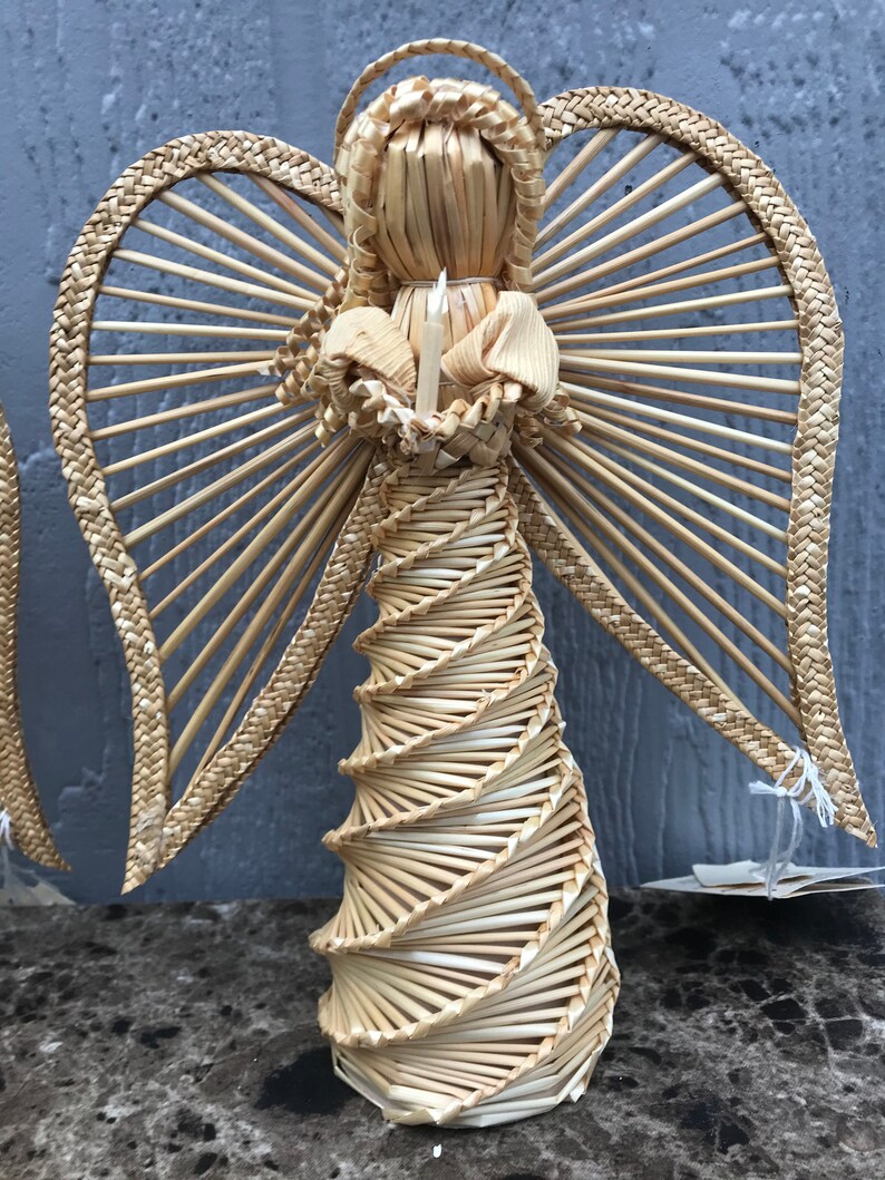 Free Standing or Tree Top Angel Wheat Angel - Etsy