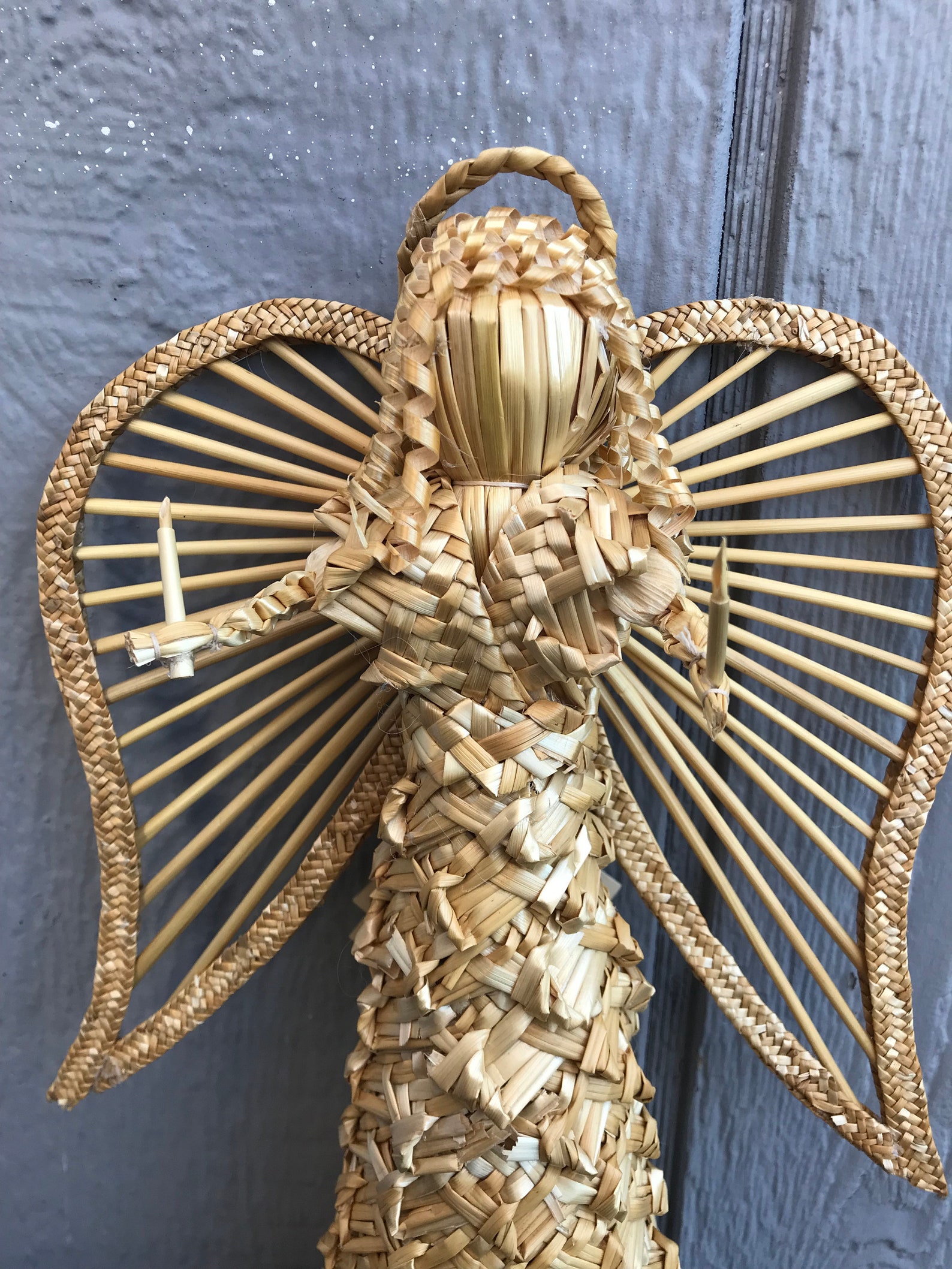 Free Standing or Tree Top Angel Wheat Angel - Etsy