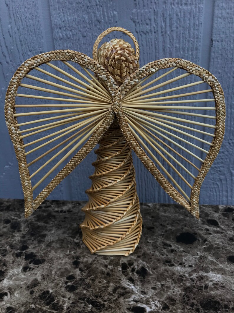 Free Standing or Tree Top Angel Wheat Angel - Etsy