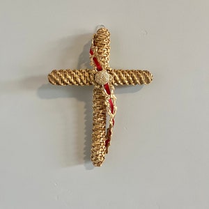 Hand-woven Spiral Wheat Cross - Etsy
