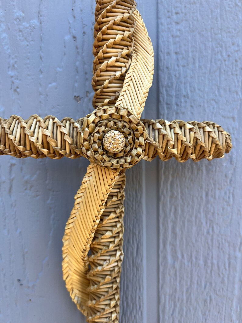 Hand-woven Spiral Wheat Cross - Etsy