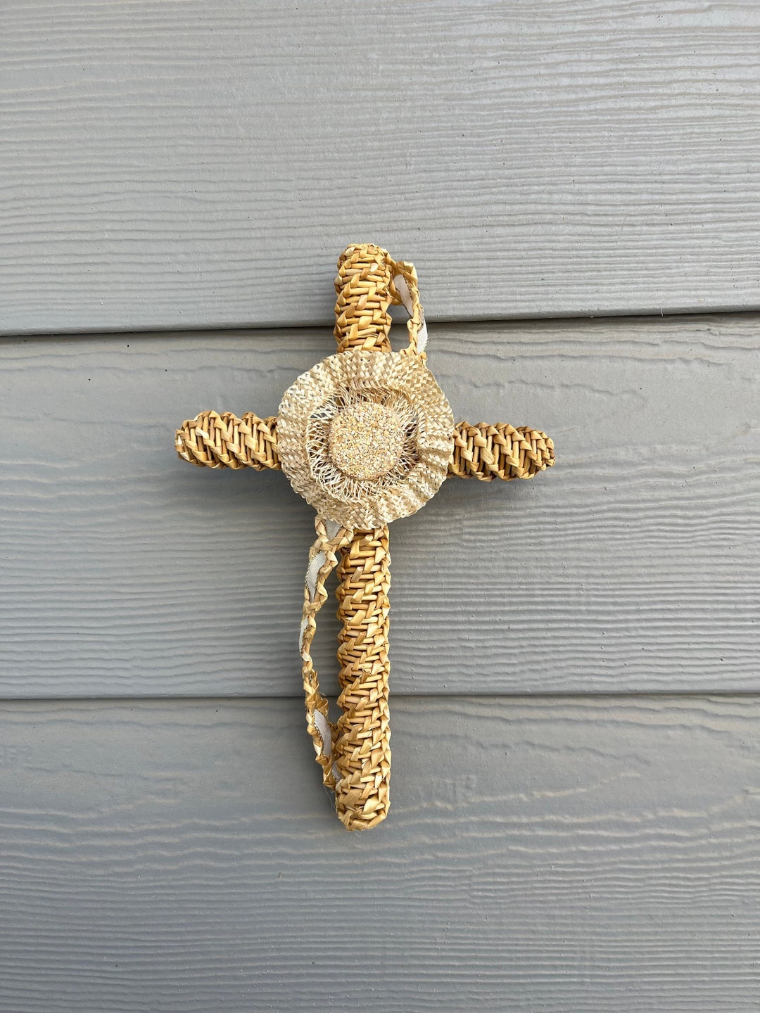 Hand-woven Spiral Wheat Cross - Etsy