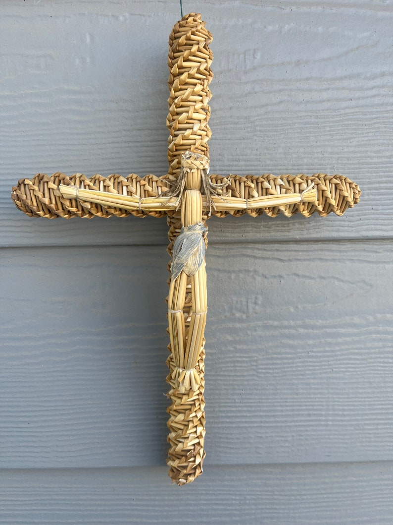 Hand-woven Spiral Wheat Cross - Etsy