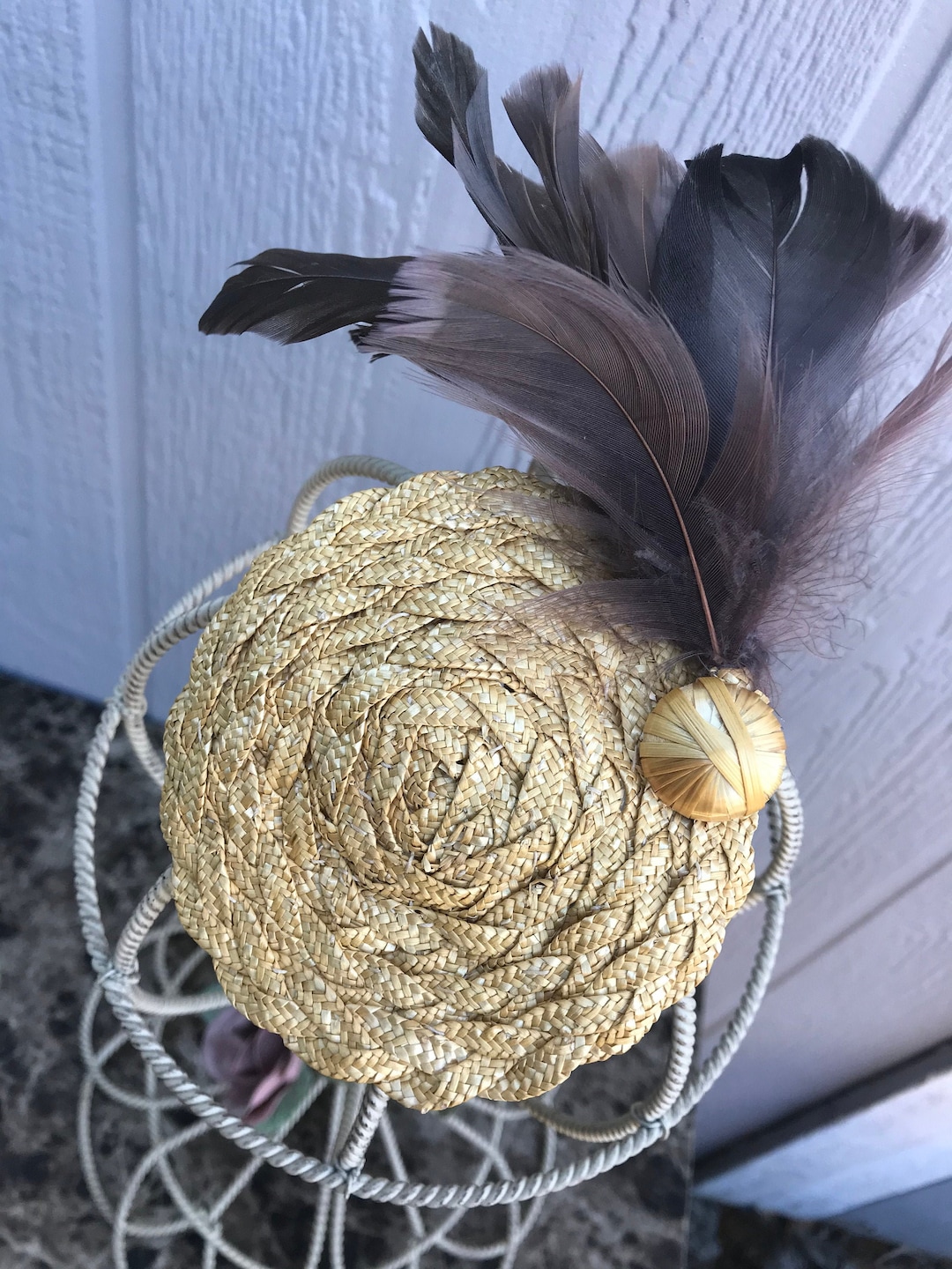 Straw Fascinator Headpiece - Etsy