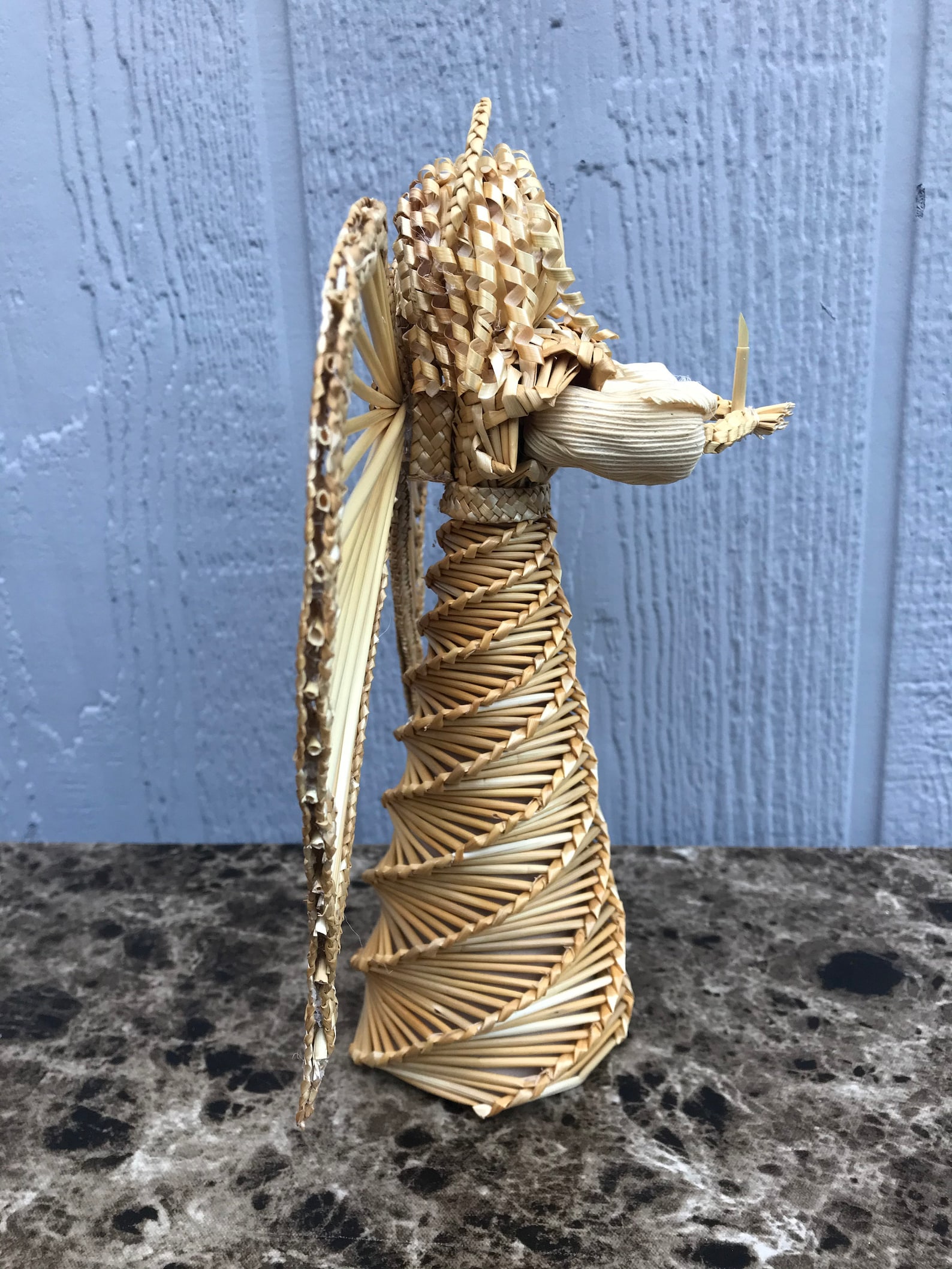 Free standing or tree top angel Wheat Angel | Etsy